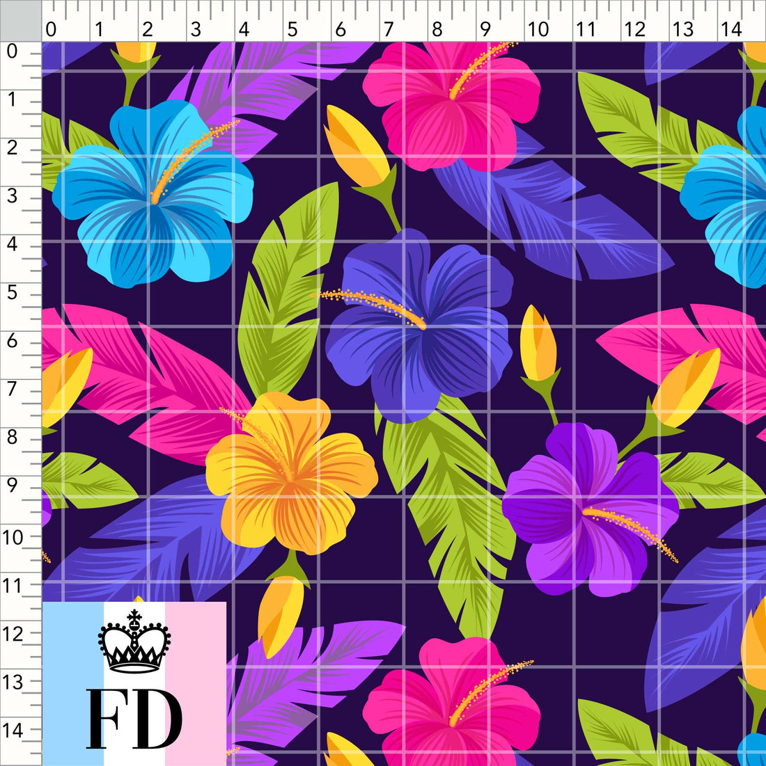 Hibiscus Feather Dance – Fashion Depot Telas Personalizadas
